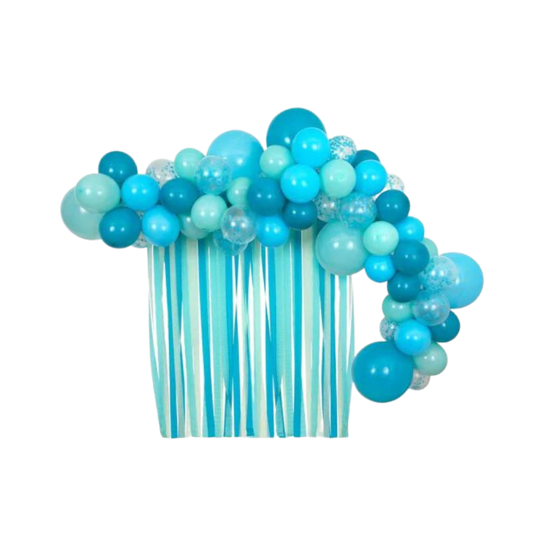 Balloons & Streamers - Blues – Pink Antlers