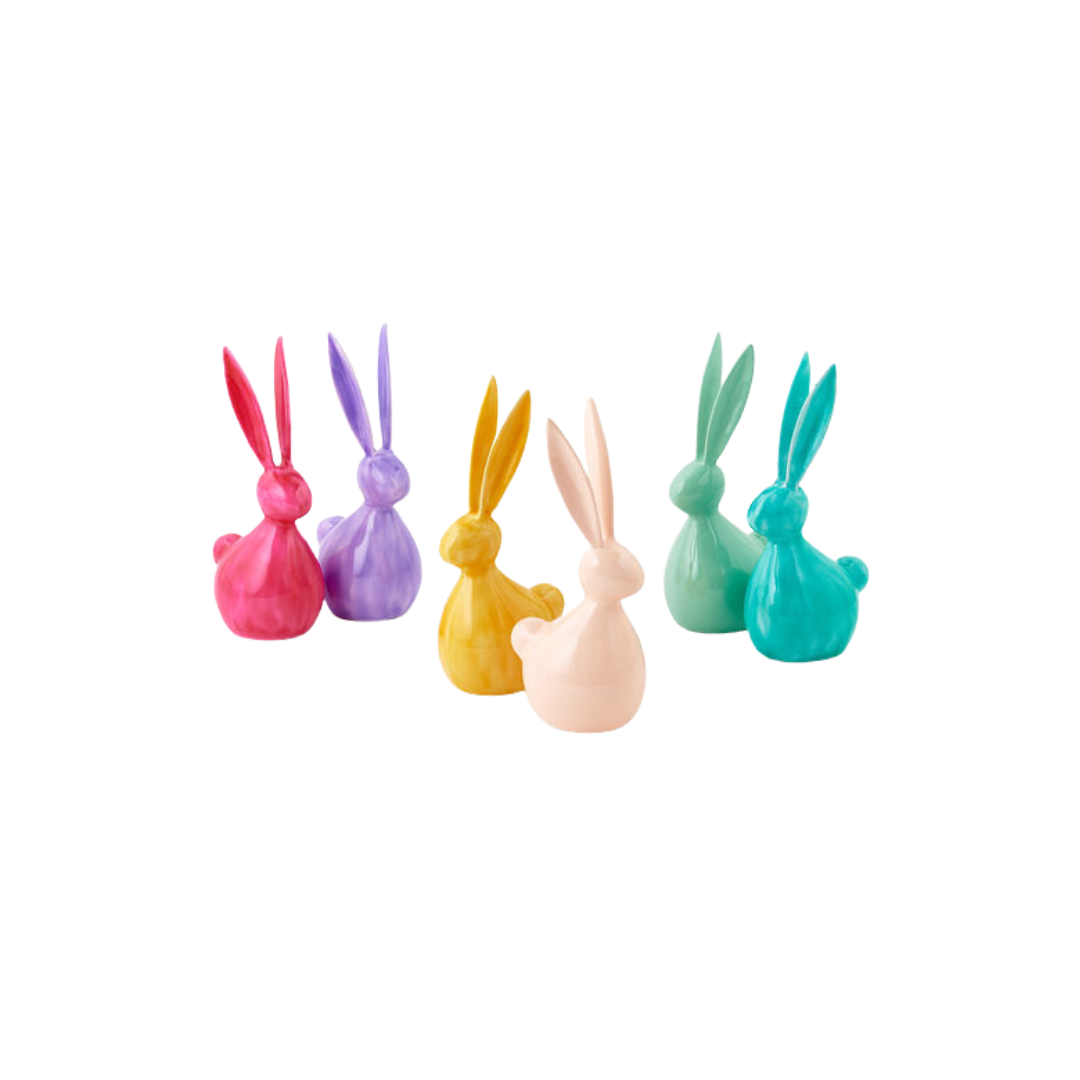 Small Metal Bunny – Pink Antlers