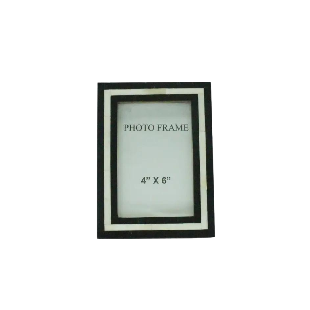 Black & White Bold Line Frame, 4 x 6 – Pink Antlers