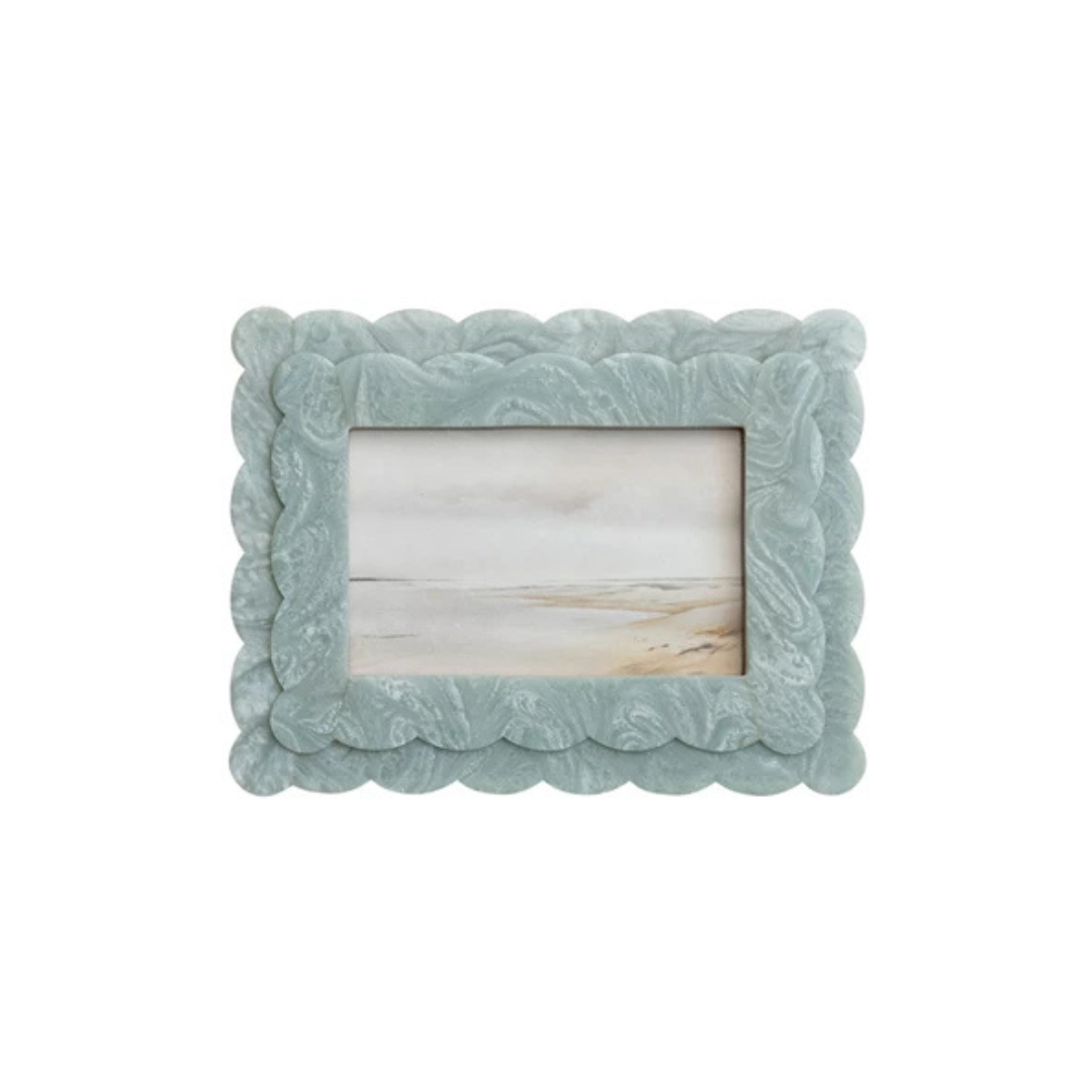 Layered Scallop Frame – Pink Antlers