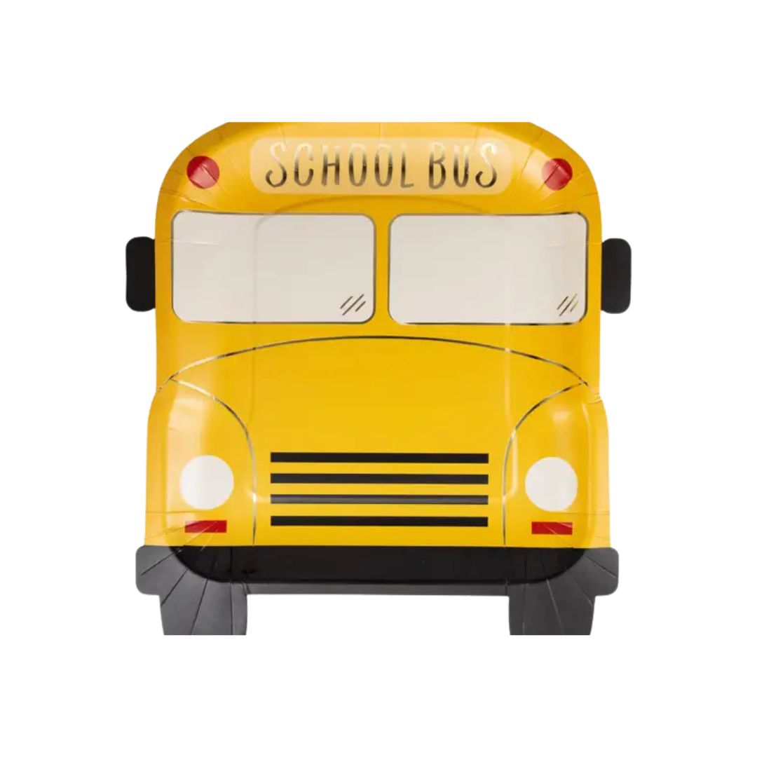 School Bus Shaped Plates – Pink Antlers