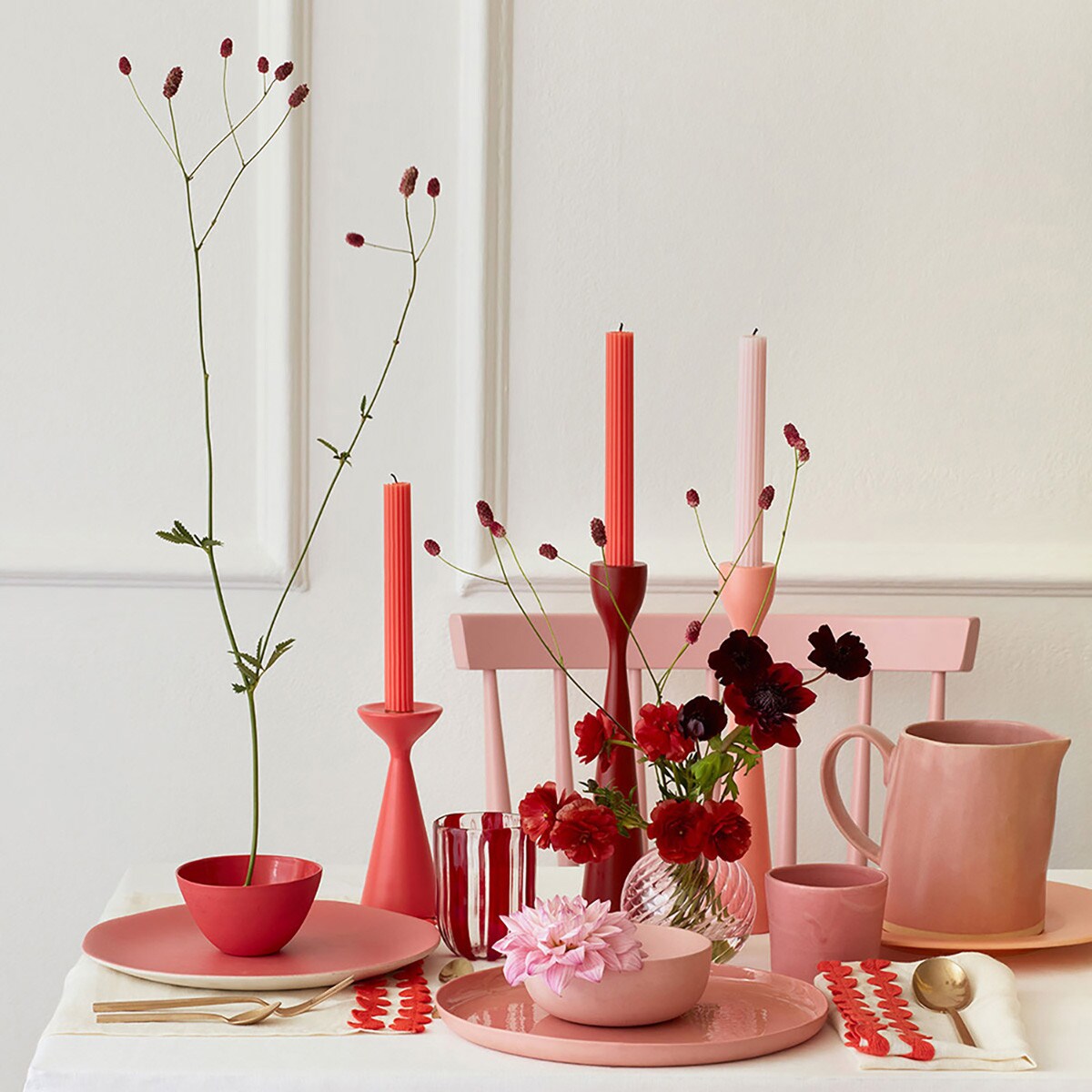 Tomato Red Tapers – Pink Antlers