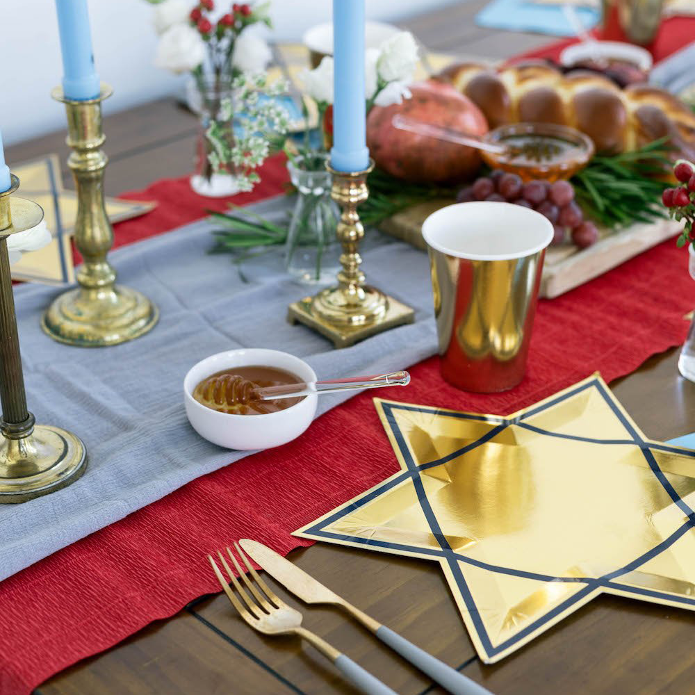 Star of David Plates – Pink Antlers