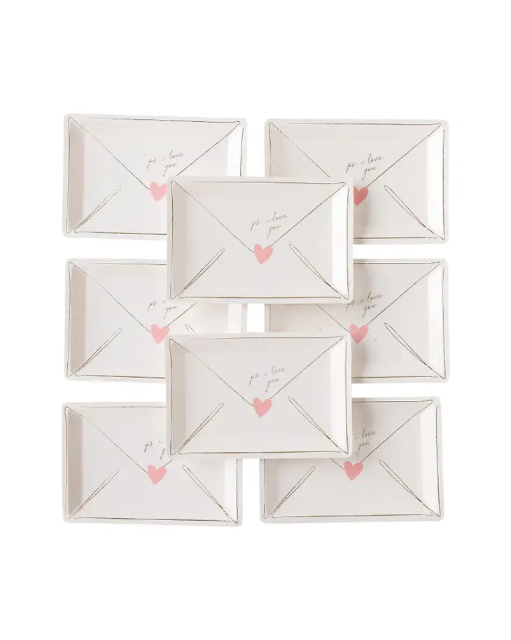 Valentine Love Note Plates – Pink Antlers
