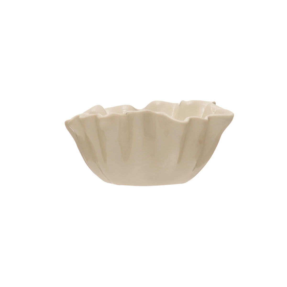 Small Fluted Bowl – Pink Antlers